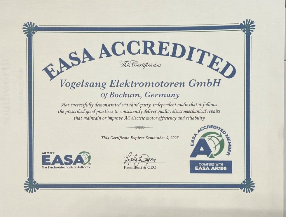 Vogelsang - EASA certified workshop again - Vogelsang Group